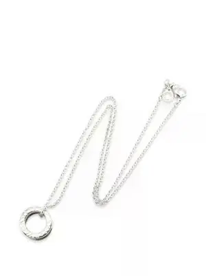 BVLGARI 18k White Gold B.zero1 Spiral Pendant Necklace - Silver