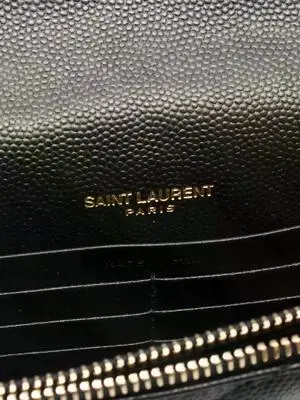 Saint Laurent 2010s Cassandra Envelope Chain Wallet