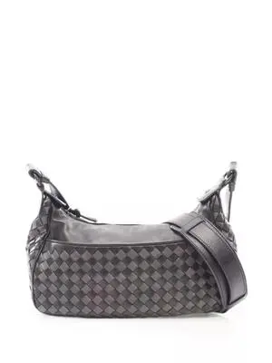 Bottega Veneta 2000s Intrecciato Shoulder Bag - Black