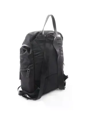 Prada 2010s Triangle Logo Backpack - Black