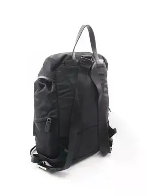 Prada Triangle Logo Backpack - Black