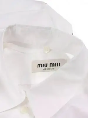 Miu Miu 2010s Poplin Logo-embroidered Shirt