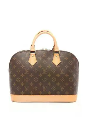 LOUIS VUITTON Monogram Alma Pm Satchel Bag - Brown