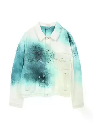 LOUIS VUITTON 2010s Monogram Spray Jacket - White