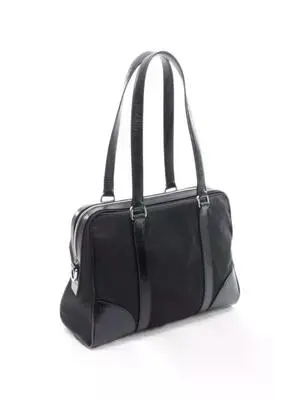 Prada 2000s Triangle-logo Shoulder Bag - Black