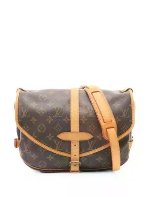 LOUIS VUITTON 2008 30 Saumur Monogram Shoulder Bag - Brown