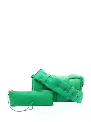 Bottega Veneta 2010s Padded Tech Cassette Shoulder Bag - Green