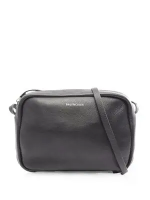 Balenciaga 2000s Everyday Leather Cross Body Bag - Black