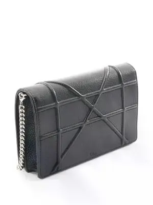 Dior 2010s Diorama Chain Cross Body Bag - Black