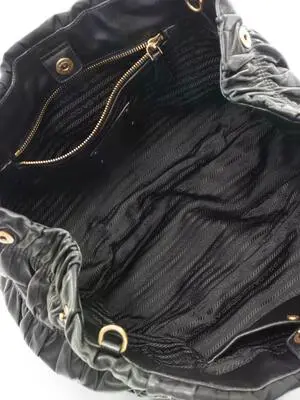 Prada 2000s Gaufre Buckled Tote Bag
