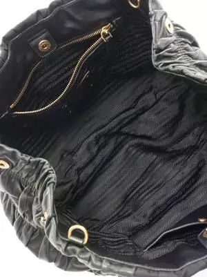 Prada Gaufre Buckled Tote Bag