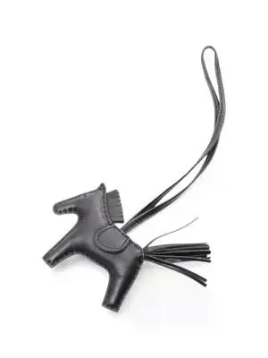 Hermès 2020 Pm Rodeo Leather Bag Charm - Black