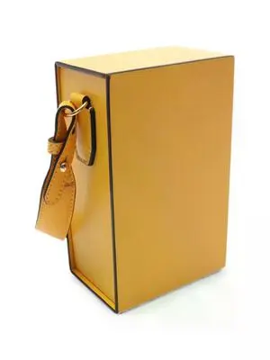 Fendi 2010s Box Leather Shoulder Bag - Yellow