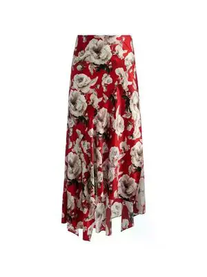 Alice + Olivia Rosa Midi Skirt - Red