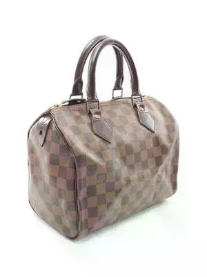 LOUIS VUITTON 2008 25 Damier Ebene Speedy Tote Bag
