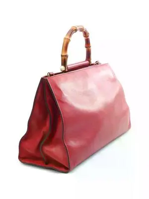 Gucci Bamboo Nym Fair Tote Bag - Red