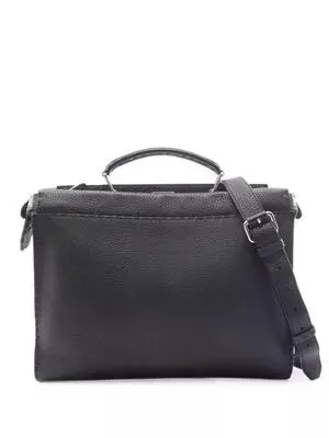 Fendi 2010s Peekaboo Selleria Briefcase Bag - Black