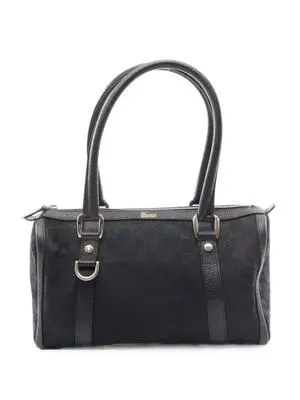 Gucci 2000s Abby Gg Mini Canvas Handbag - Black