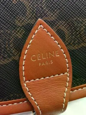 Celine 2010s Medium Folco Triomphe Shoulder Bag