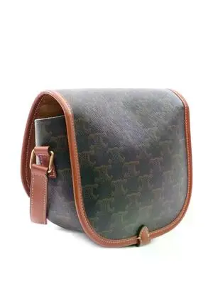 Celine Medium Folco Triomphe Shoulder Bag - Black