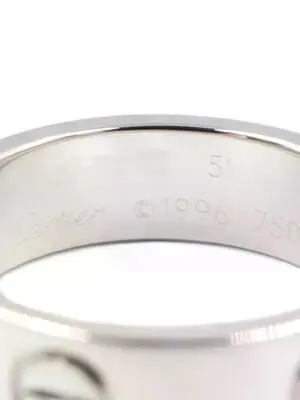 Cartier 18k White Gold Love Ring - Silver