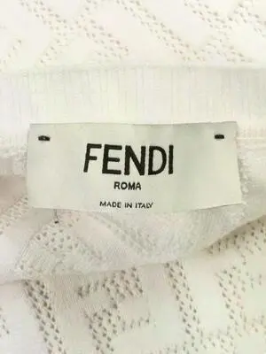 Fendi Zucca Monogram Cardigan - White