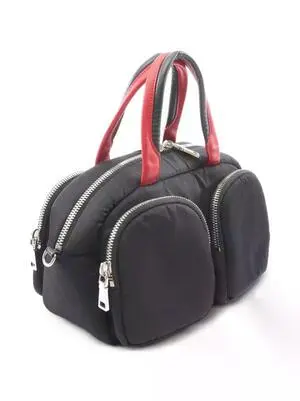 Prada Two-way Handbag With Triangle Logo - Black