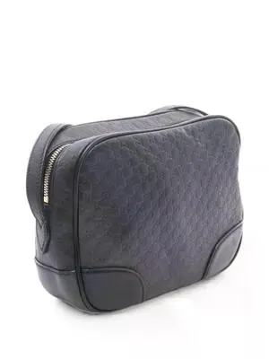 Gucci 2000s Micro Gg Guccissima Shoulder Bag - Black