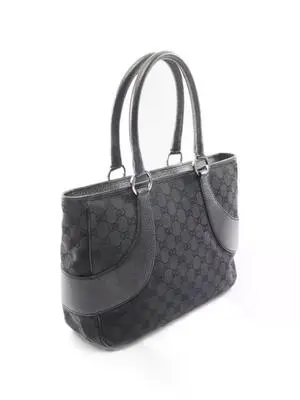 Gucci 2010s Gg Canvas Leather Handbag