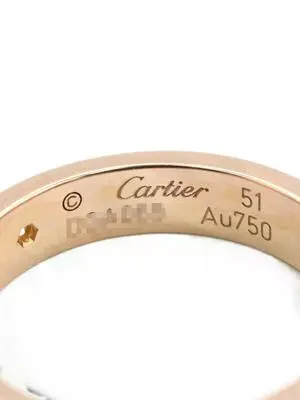 Cartier 18k Rose Gold Diamond Love Ring - Pink