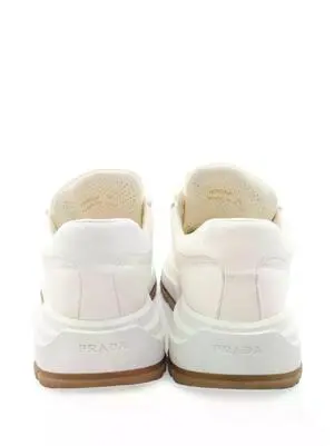 Prada Leather Triangle Logo Low-top Sneakers
