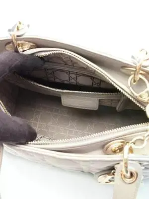 Dior Lady Tote Bag - Grey