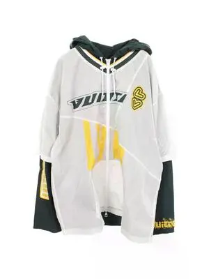 LOUIS VUITTON 2010s Patchwork Hooded Jacket - White