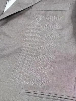 LOUIS VUITTON 2010s Embossed Logo Tailored Blazer
