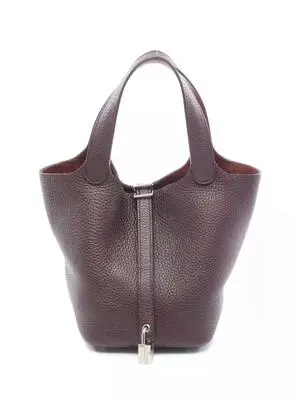 Hermès 2022 Pm Picotin Lock Éclat Leather Handbag - Brown