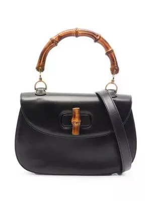Gucci 2000s Bamboo Tote Bag - Black