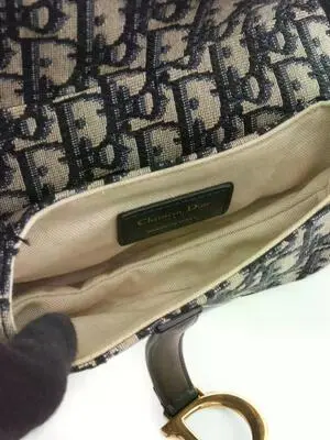 Dior 2010s Oblique Saddle Shoulder Bag - Blue