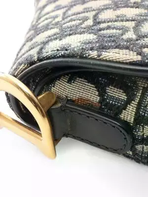 Dior 2010s Oblique Saddle Shoulder Bag - Blue
