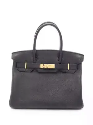 Hermès 2016 30 Birkin Togo Handbag - Black