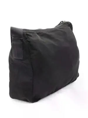 Prada 2000s Tessuto Logo Plate Shoulder Bag