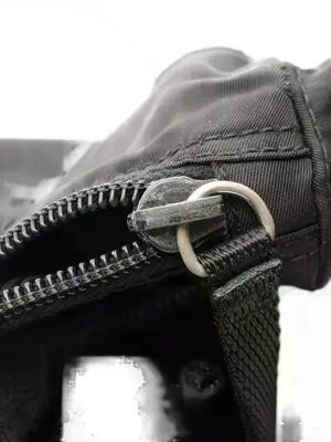 Prada 2000s Tessuto Logo Plate Shoulder Bag