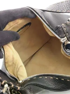 Fendi 2010s Selleria Leather Shoulder Bag