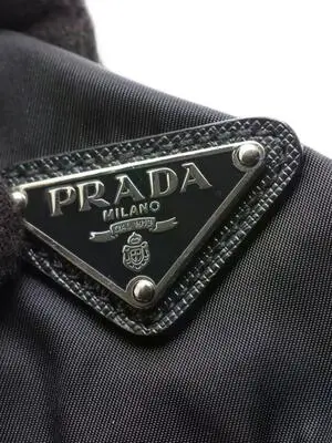 Prada 2010s Logo-plate Drawstring Backpack