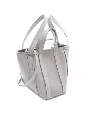 Balenciaga Silver Canvas Glitter-effect Everyday Xs Bucket Bag