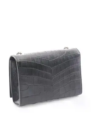 Saint Laurent 2010s Kate Croc-embossed Leather Shoulder Bag