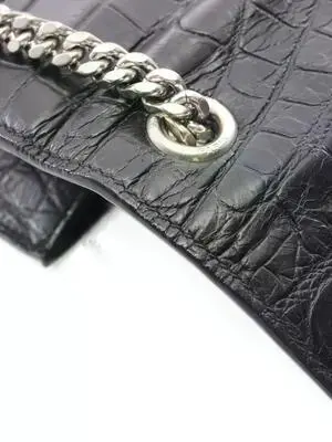Saint Laurent 2010s Kate Croc-embossed Leather Shoulder Bag