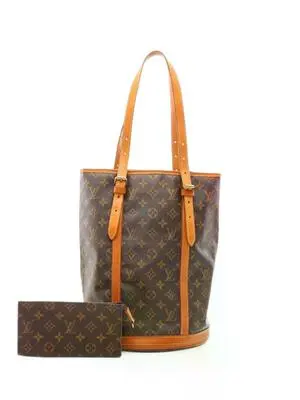 LOUIS VUITTON Monogram Canvas Bucket Gm Shoulder Bag - Brown