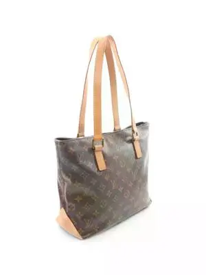 LOUIS VUITTON 2003 Cabas Piano Monogram Shoulder Bag - Brown
