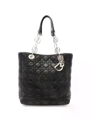 Dior 2000s Cannage Tote Bag - Black