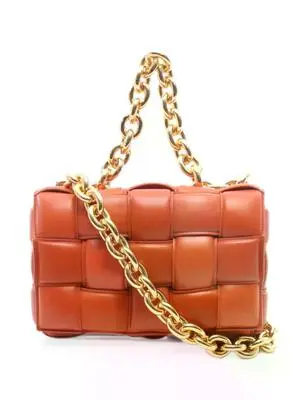 Bottega Veneta 2010s Chain Cassette Shoulder Bag - Orange